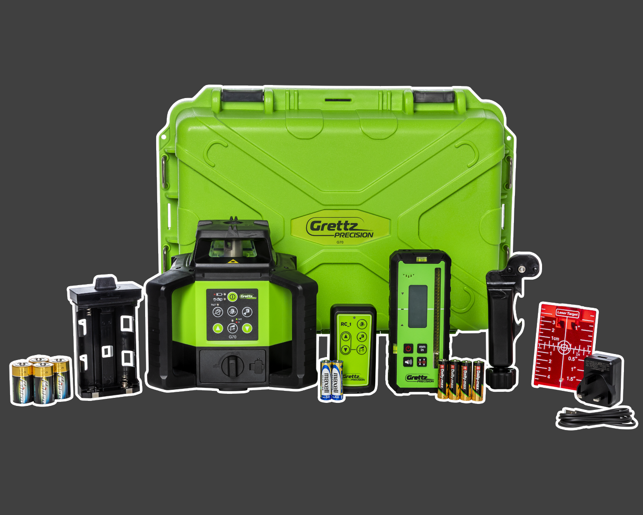 G70 Red Beam Rotary Laser Level Kit | Grettz – Grettz-Precision